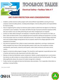OSHA Tool Box Talks